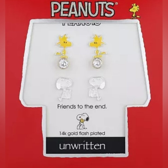 Peanuts | Jewelry | Snoopy Stud Earrings 3pairs New In Box Packaging ...